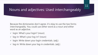How to use ‘log in’ and ‘login’ | PPT