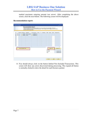 SAP Business One Payment Wizard | PDF