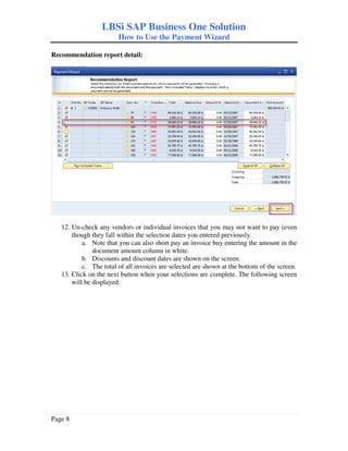 SAP Business One Payment Wizard | PDF