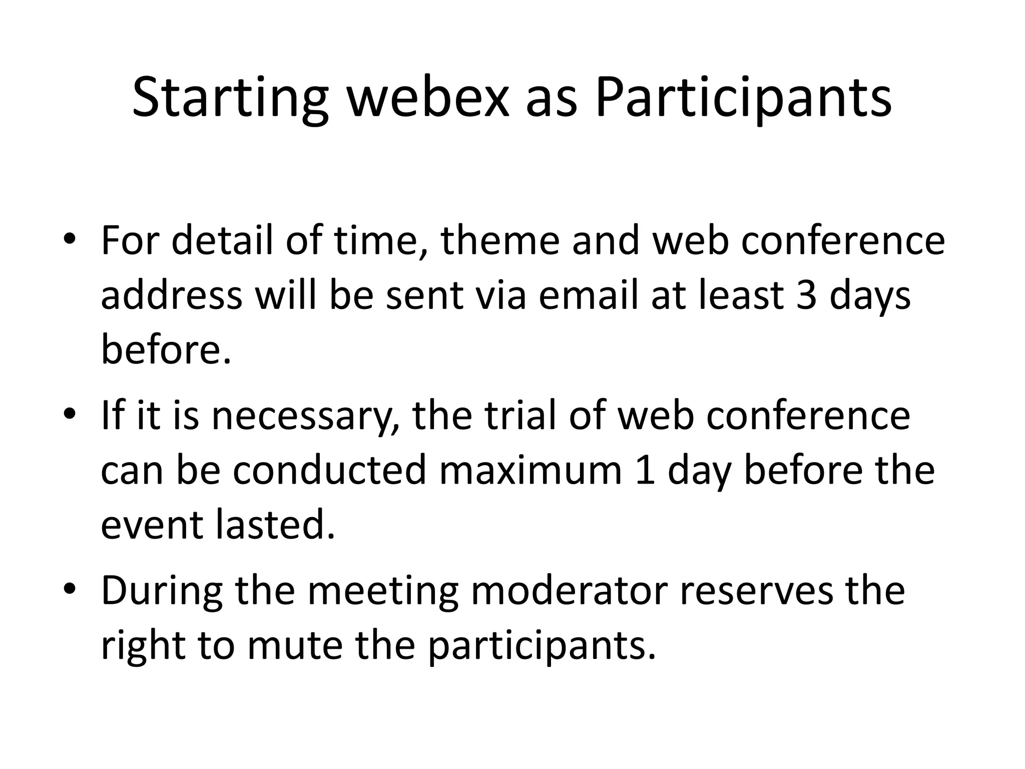 How to use WebEx Meeting | PDF