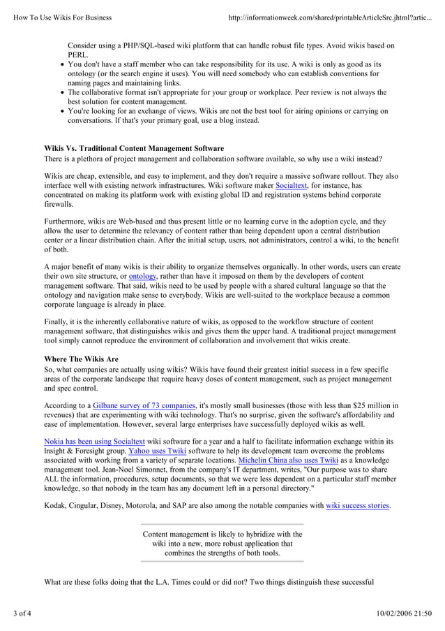 How To Use Wikis For Business | PPT