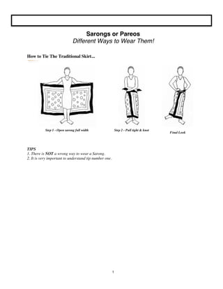 How.to.wear.a.sarong.pareos | PDF
