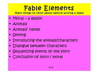 How to-write-a-fable- | PPT