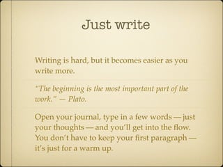 How To Write A Journal | PPT