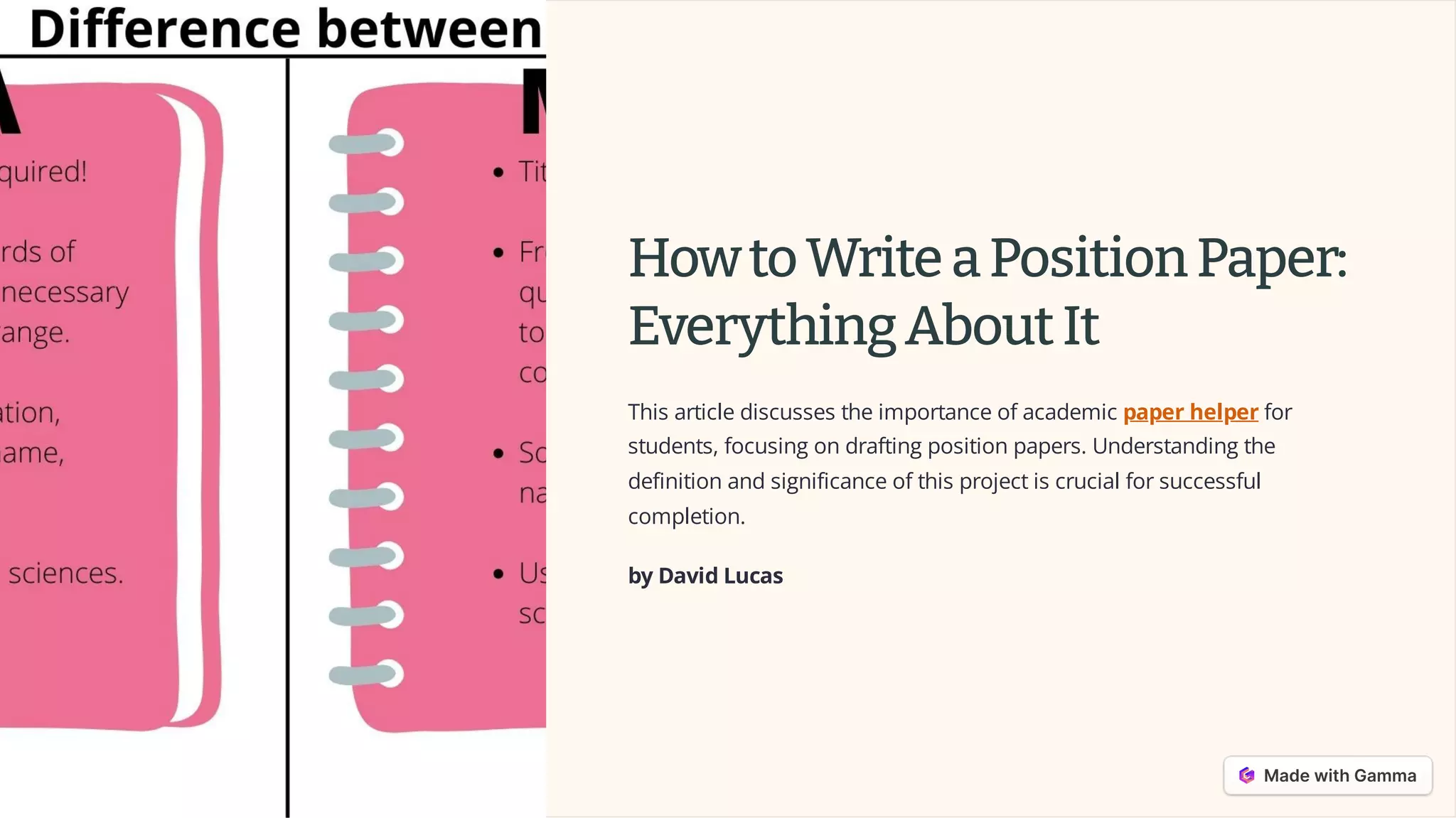 How to Write a Position Paper| Everything About It | PDF