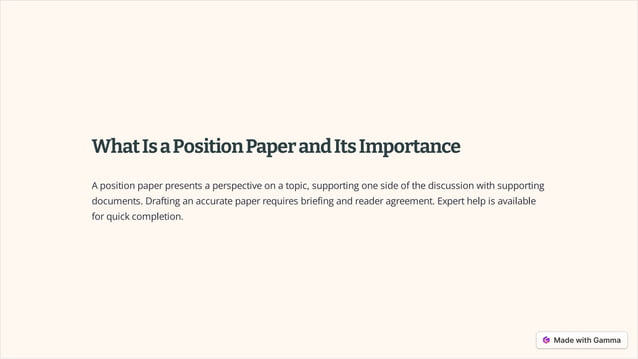 How to Write a Position Paper| Everything About It | PPT