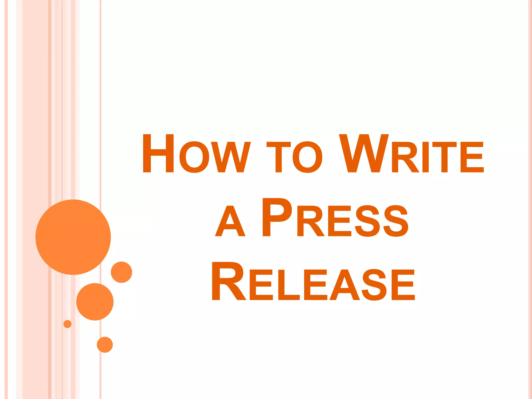 How to Write a Press Release - A Simple Breakdown of the Structure of a ...