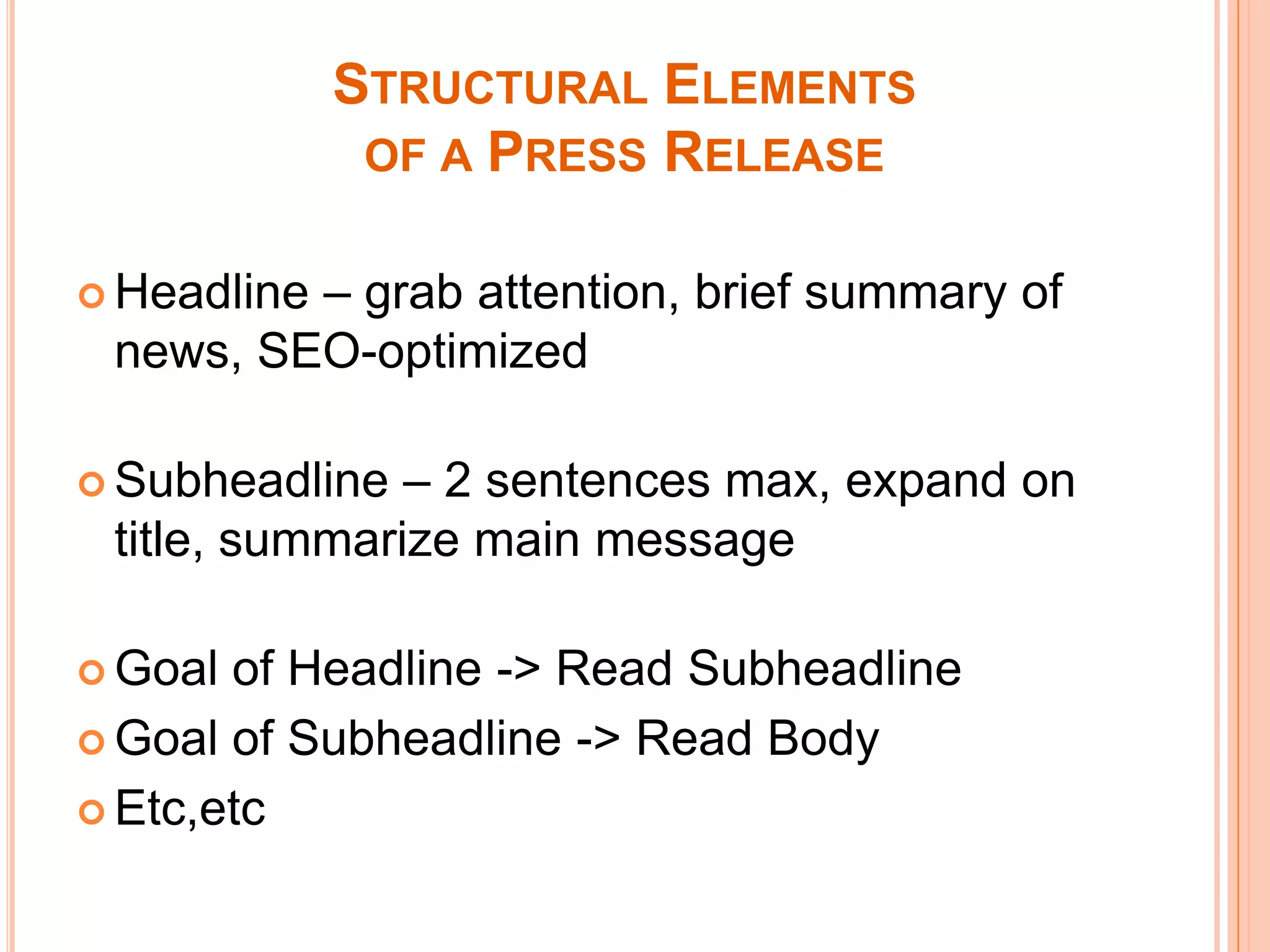 How to Write a Press Release - A Simple Breakdown of the Structure of a ...