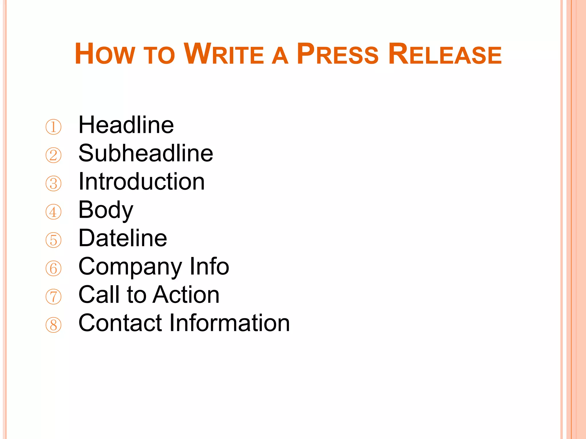 How to Write a Press Release - A Simple Breakdown of the Structure of a ...