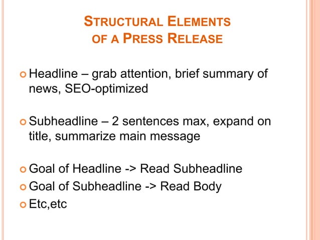 How to Write a Press Release - A Simple Breakdown of the Structure of a ...