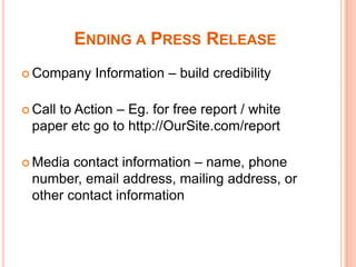 How to Write a Press Release - A Simple Breakdown of the Structure of a ...