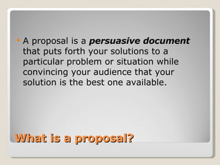 How To Write A Proposal | PPT | Science