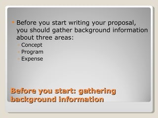 How To Write A Proposal | PPT | Science