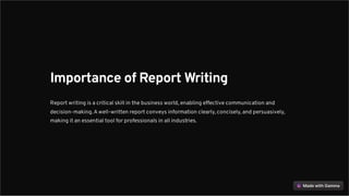 How to Write a Report? - Slideshare | PDF