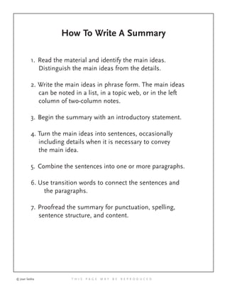 How to-write-a-summary | PDF
