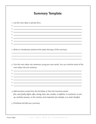 How to-write-a-summary | PDF