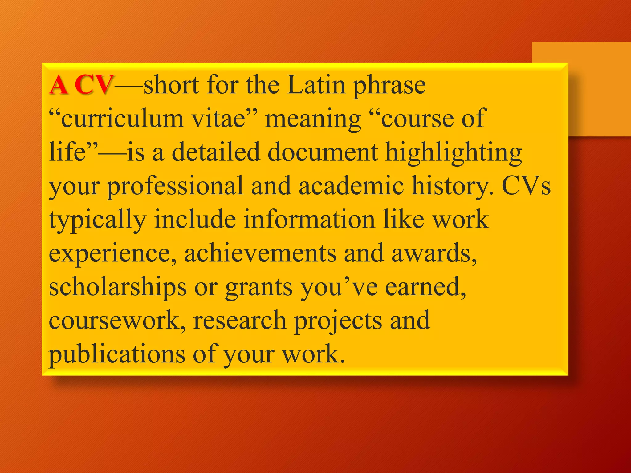 How to-write- a cv | PPTX