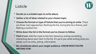 How to write an article | PPTX