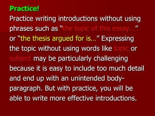 How To Write An Introduction | PPT