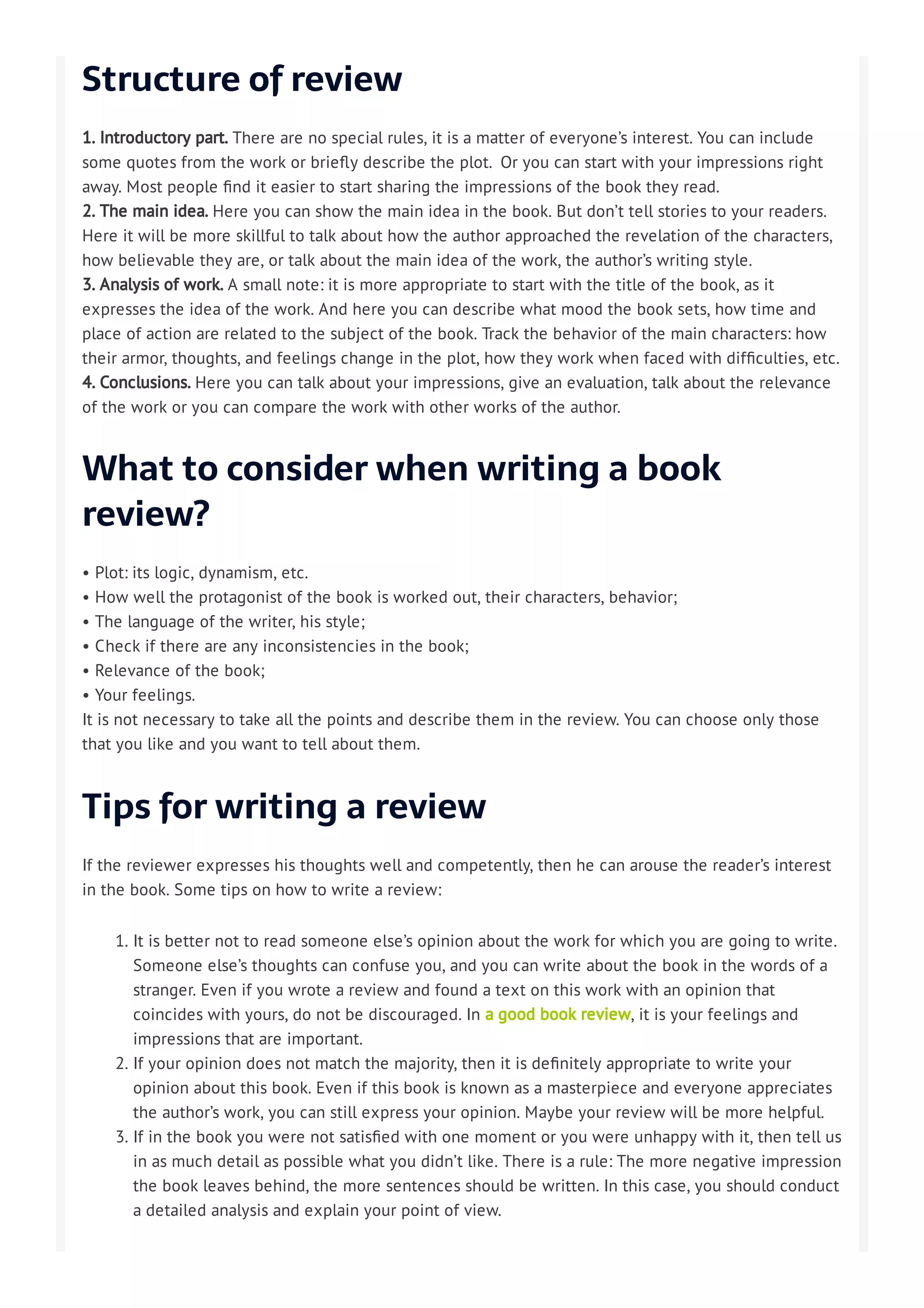 How to write a book review ultimate-guide | PDF
