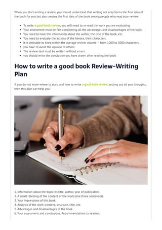 How to write a book review ultimate-guide | PDF