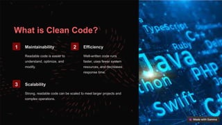 What is clean code? | PPTX