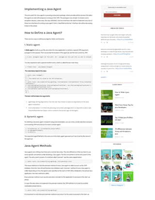 How to Write a Java Agent | PDF