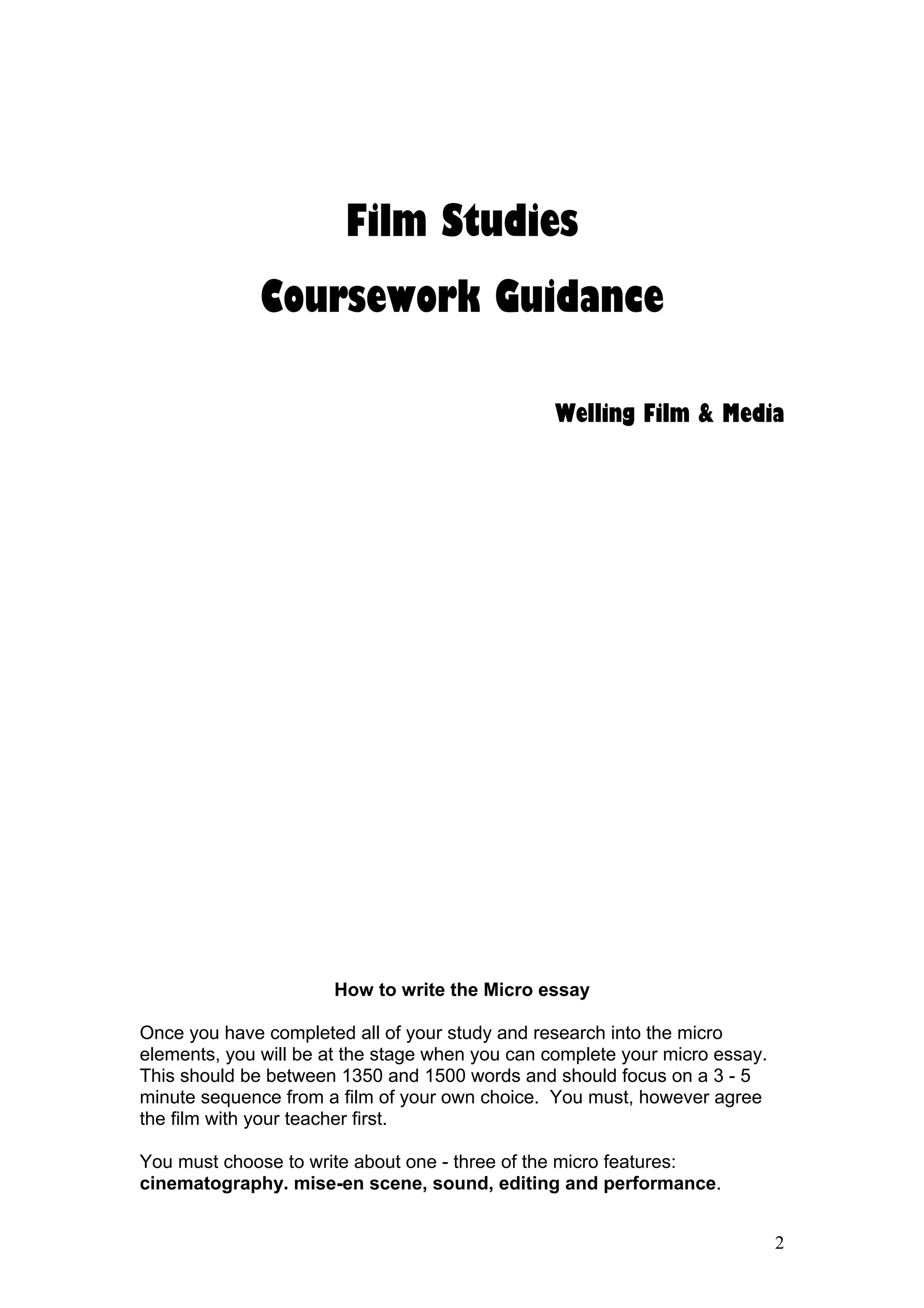 FM1: How To Write The Micro Features Essay | PDF