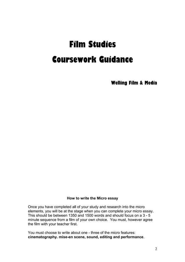 FM1: How To Write The Micro Features Essay | PDF