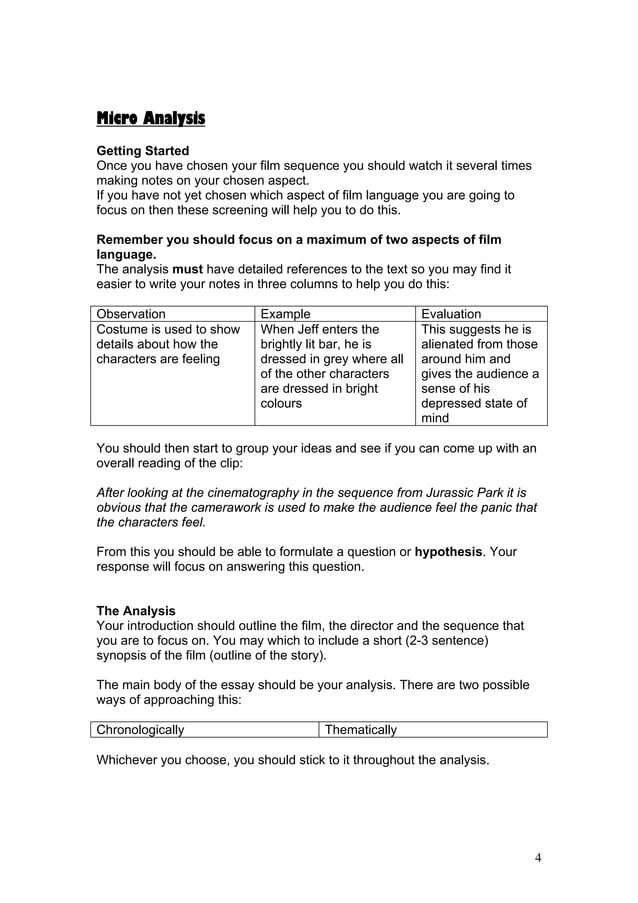 FM1: How To Write The Micro Features Essay | PDF