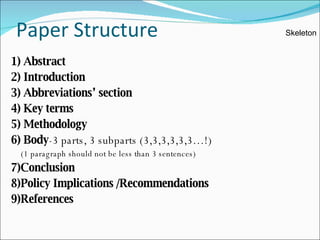 Technical Writing Skills for Research Paper | PPT