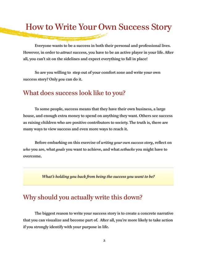 How to-write-your-own-success-story | PDF | Screenwriting | Content ...