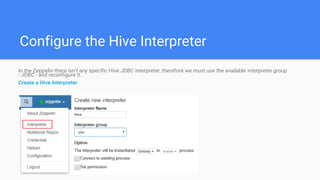 How to configure a hive high availability connection with zeppelin | PPTX