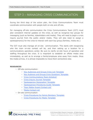 PR Crisis Communications Kit - How-To Guide | PDF