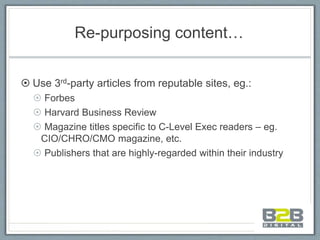 How-to Guide for building Thought-Leadership: Repurposing Content for ...