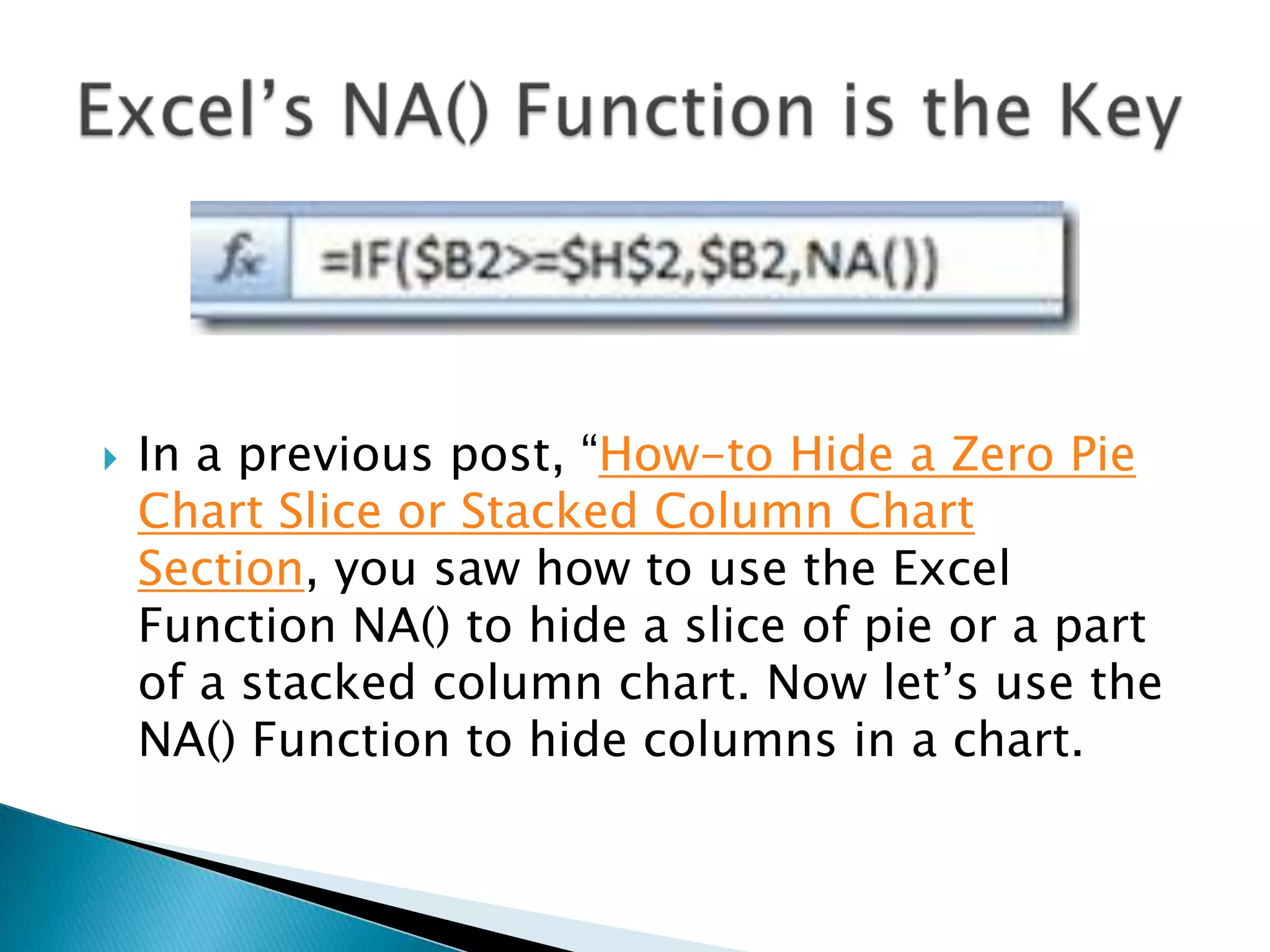 How to make a conditional column chart in Excel | PPTX | Technology & Computing