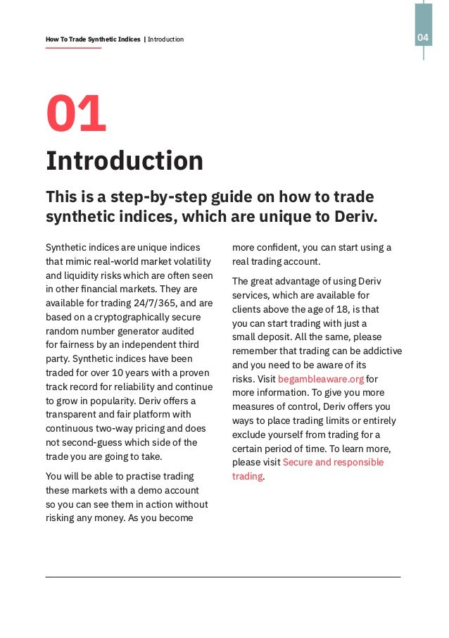 An introduction to synthetic indices trading Deriv.com