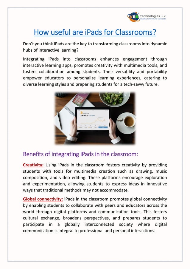 How useful are Apple iPads for Classrooms? | PDF