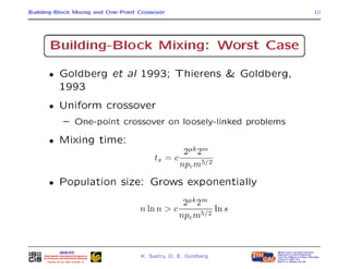 How Well Does A Single-Point Crossover Mix Building Blocks with Tight ...