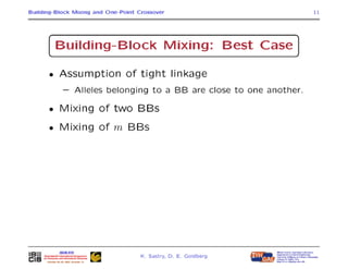 How Well Does A Single-Point Crossover Mix Building Blocks with Tight ...