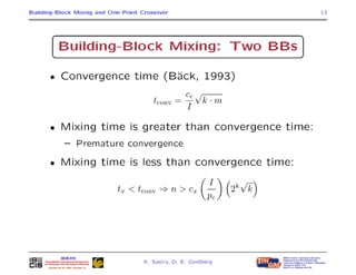 How Well Does A Single-Point Crossover Mix Building Blocks with Tight ...