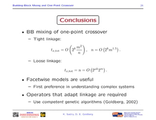 How Well Does A Single-Point Crossover Mix Building Blocks with Tight ...