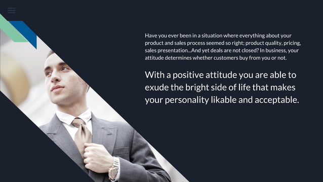 How your positive attitude can win you sales presentation | PPT
