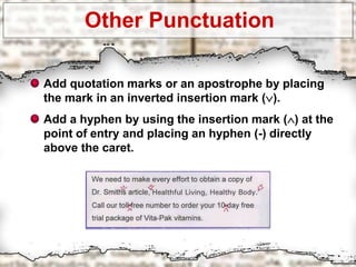 HOW 12 Proofreading Symbols.ppt