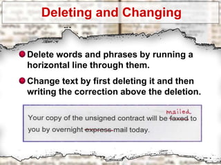 HOW 12 Proofreading Symbols.ppt