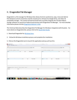 How to configure Cloudian HyperStore with Dragon Disk S3 Client | PDF