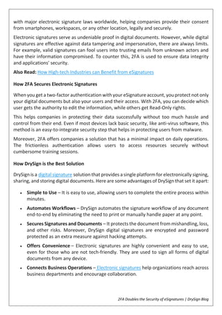 How 2FA & eSignatures Ensure the Security of Digital Documents ...