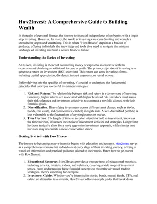 How2invest.docx