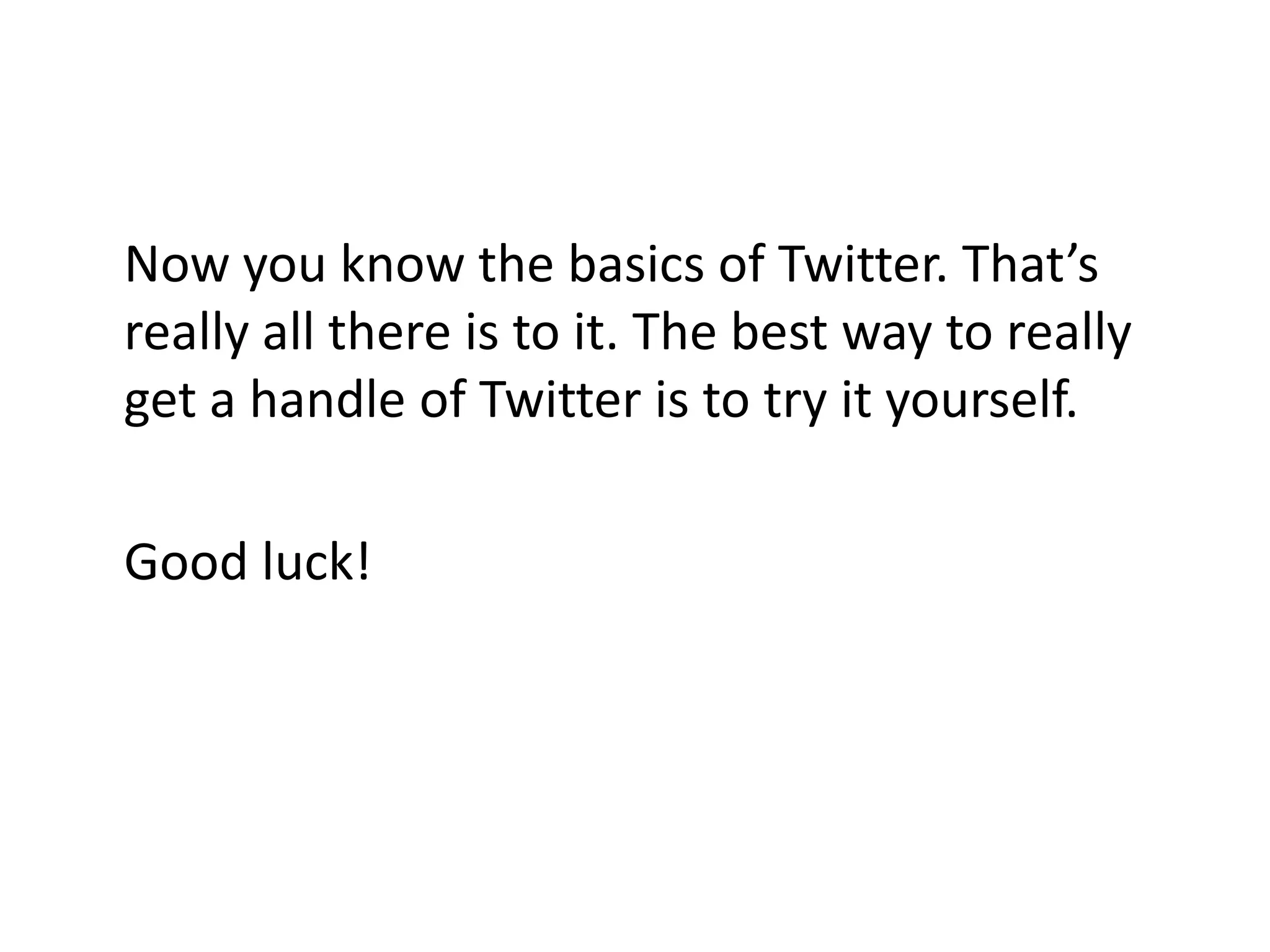 Twitter For Beginners Pptx