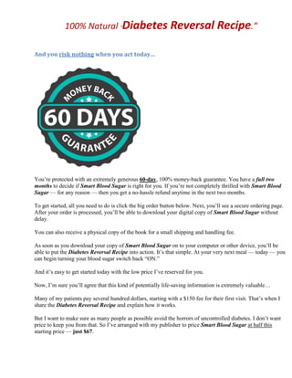 Natural Reversal Diabetic receipe | PDF | Diabetes | Diseases and ...